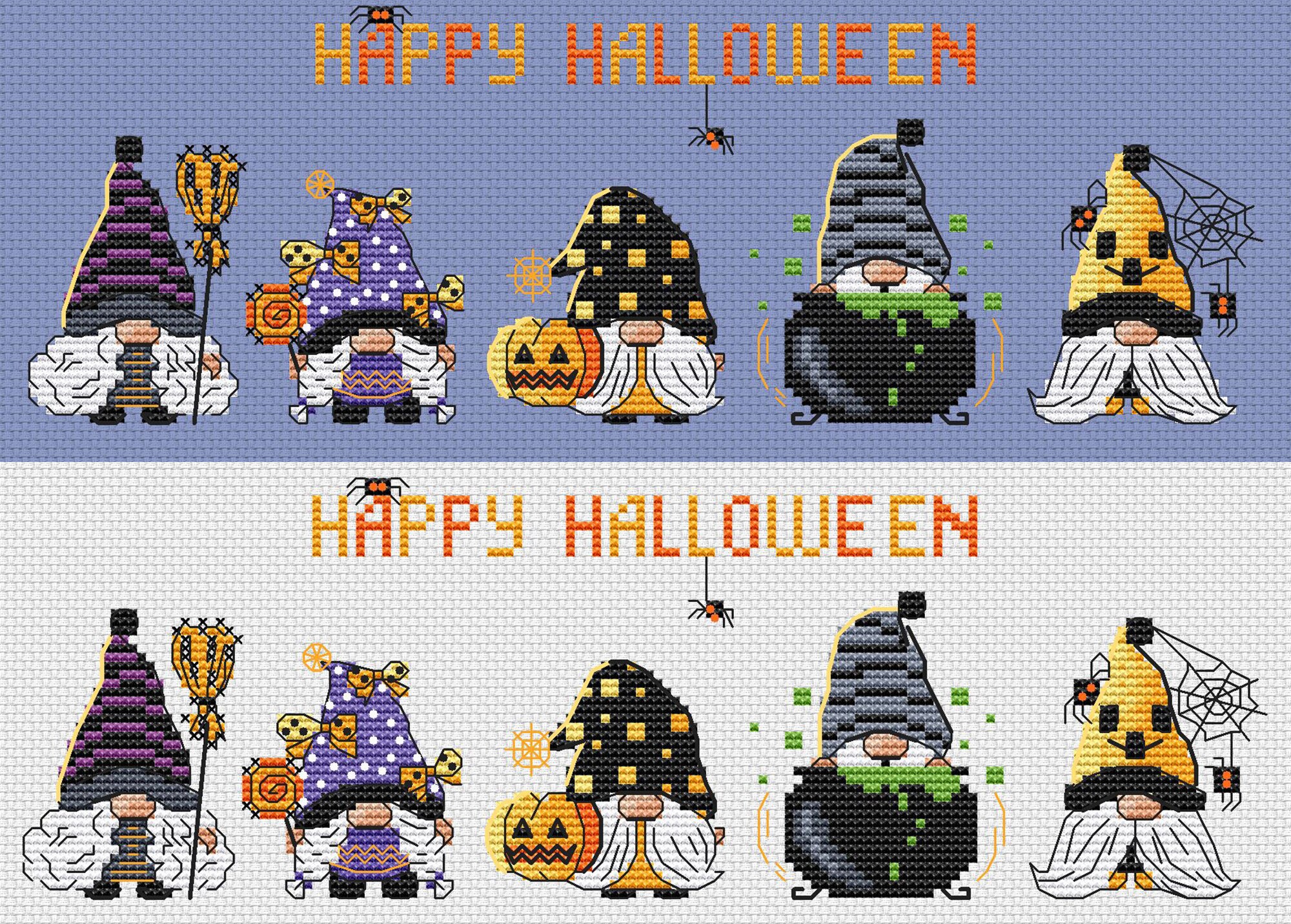 Halloween Gnome Bookmark Cross Stitch Pattern Pdf Adorable - Etsy UK