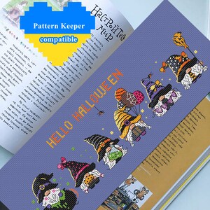 Halloween Gnome Bookmark Cross Stitch Pattern Pdf Fall - Etsy
