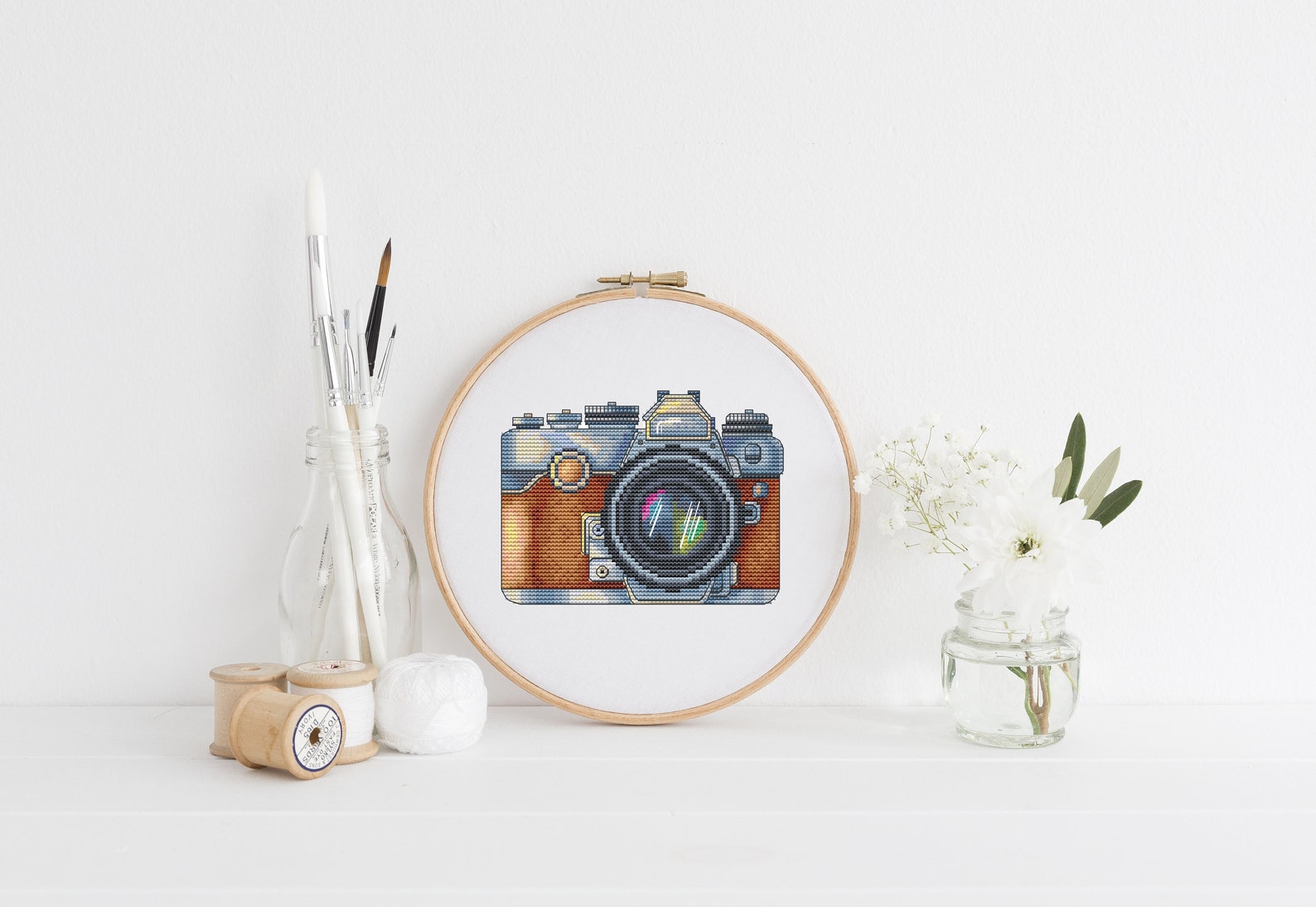 Vintage Camera Cross Stitch Pattern Pdf Photographers Canon - Etsy