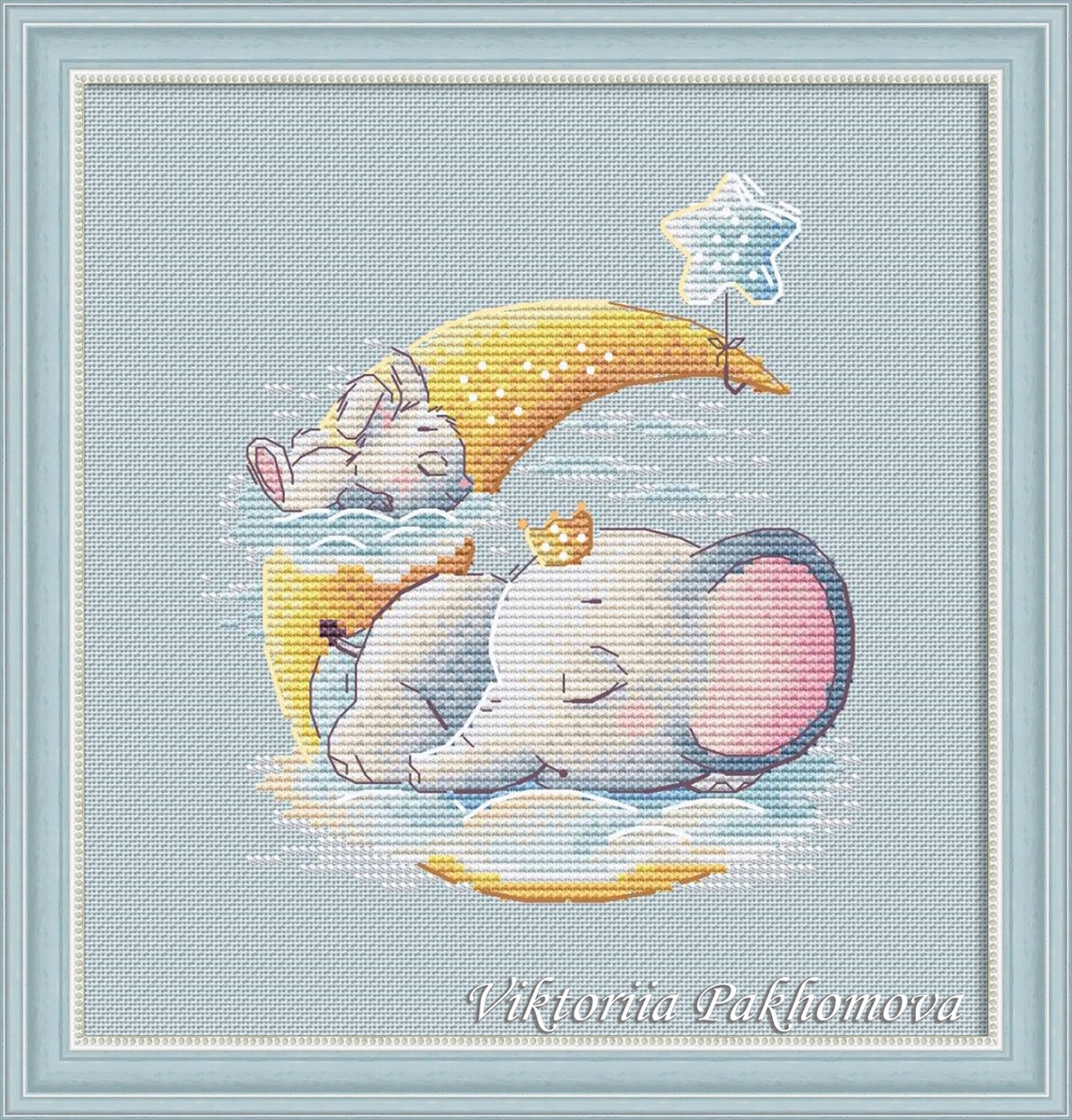 Sleeping Babies Cross Stitch Pattern Pdf Baby Elephant Kids - Etsy