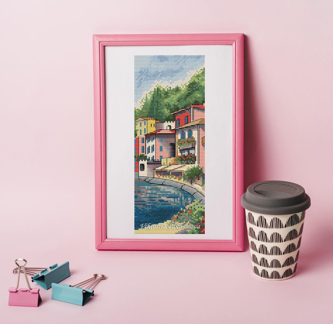 Italy, Lake Como Cross Stitch Pattern Pdf Italian Stitching Art Marine ...