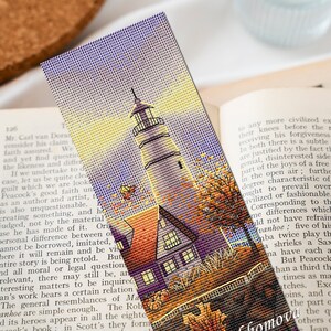 Fall Lighthouse Bookmark Cross Stitch Pattern Pdf Pictorial Autumn ...
