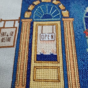 Bistro Cross Stitch Pattern Pdf European Cafe Embroidery | Etsy