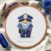 Police Officer Gnome Cross Stitch Pattern: Military Dwarf Mini ...