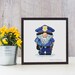Police Officer Gnome Cross Stitch Pattern: Military Dwarf Mini ...