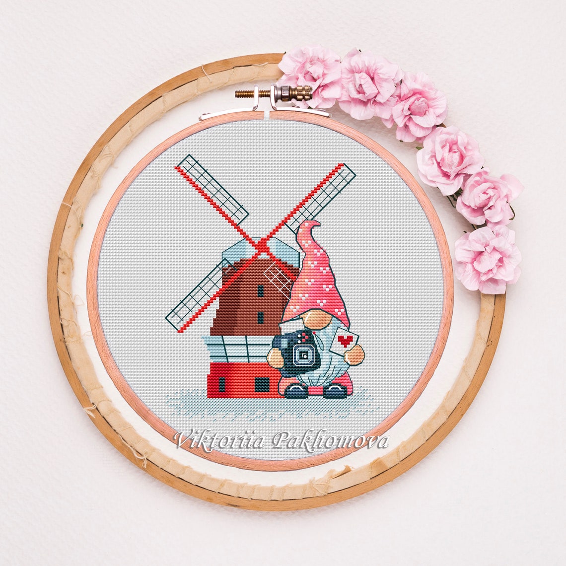 Netherlands Gnome Cross Stitch Pattern Pdf Travel Nordic - Etsy