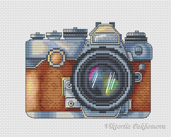 Vintage Camera Cross Stitch Pattern Pdf Photographers Canon | Etsy