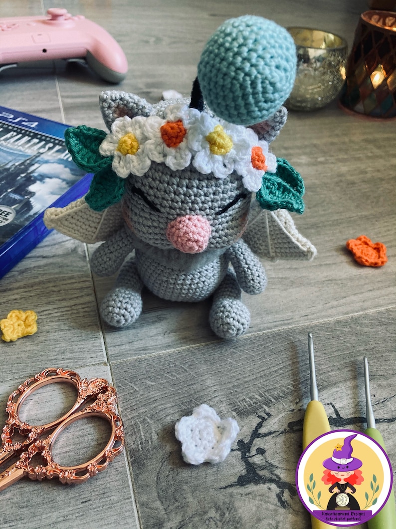 Moglet the Florist Moogle Amigurumi Crochet Pattern Digital - Etsy