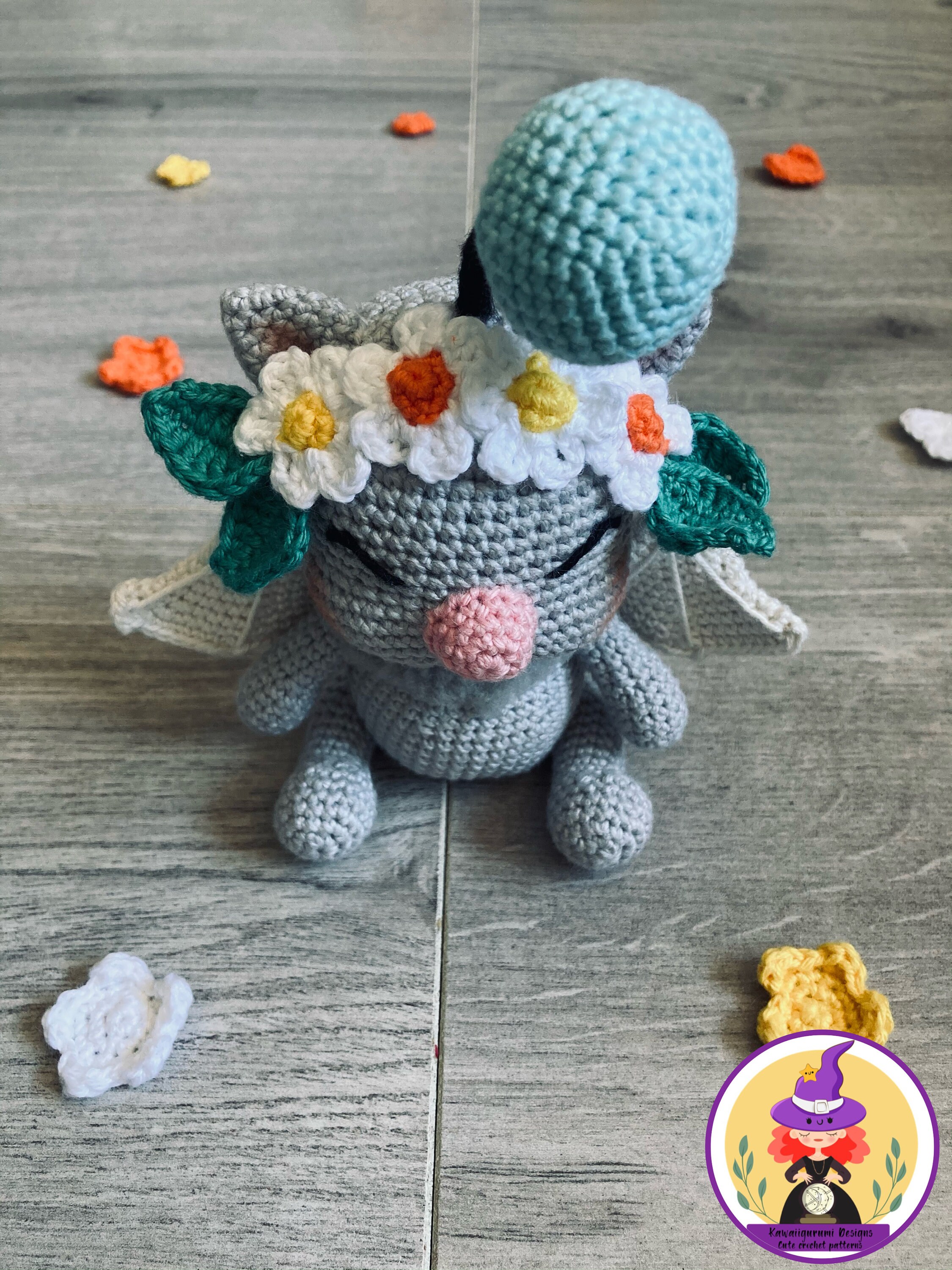 Moglet the Florist Moogle Amigurumi Crochet Pattern Digital - Etsy