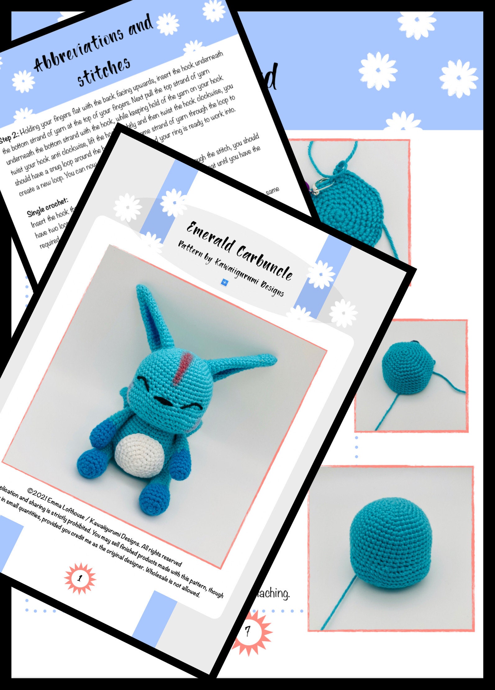 Mr Emerald Carbuncle Amigurumi Crochet Pattern. Digital PDF. - Etsy