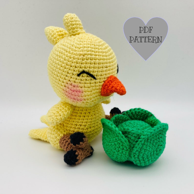 Chubby Chocobo Amigurumi Crochet Pattern. Digital PDF - Etsy