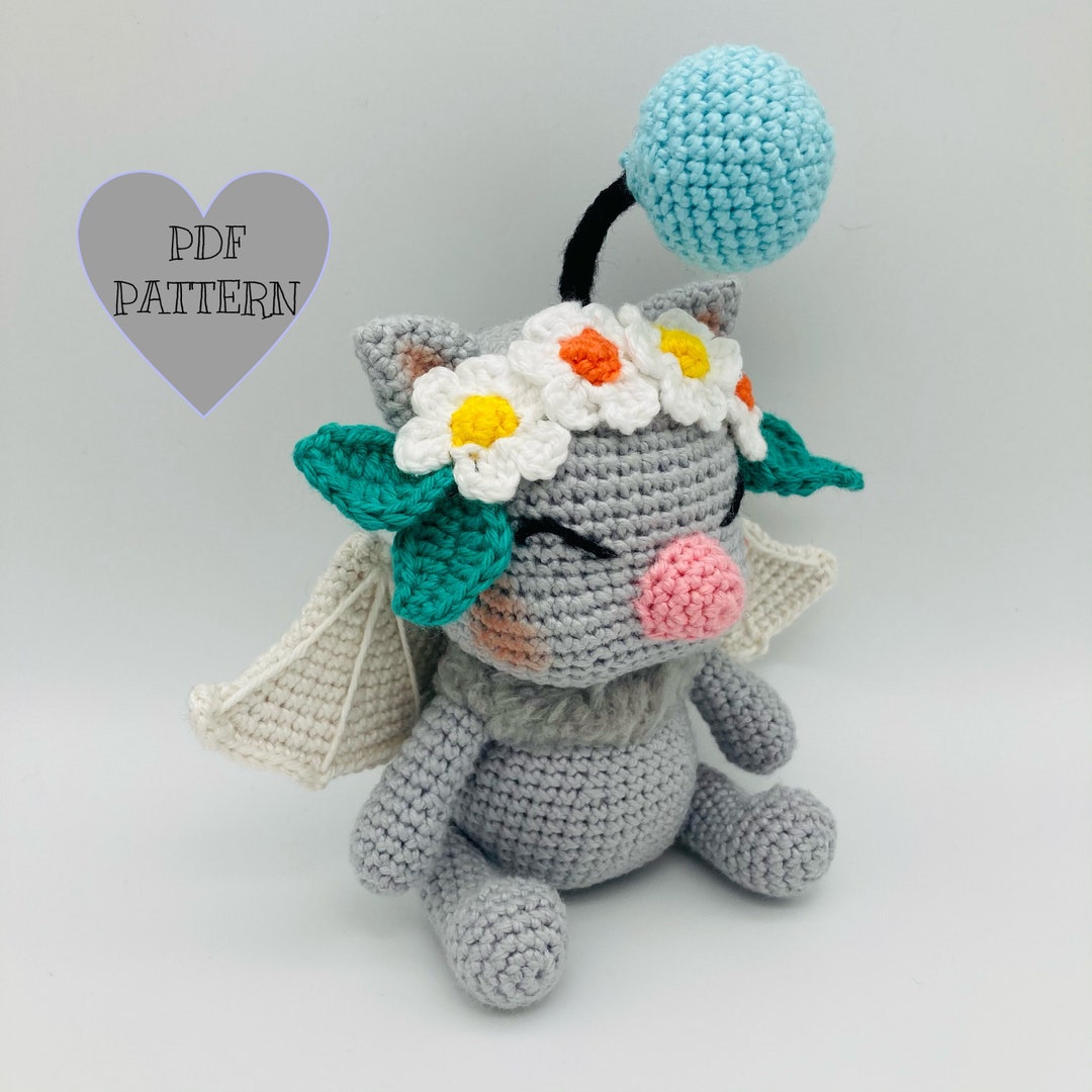 Moglet the Florist Moogle Amigurumi Crochet Pattern, Digital PDF - Etsy