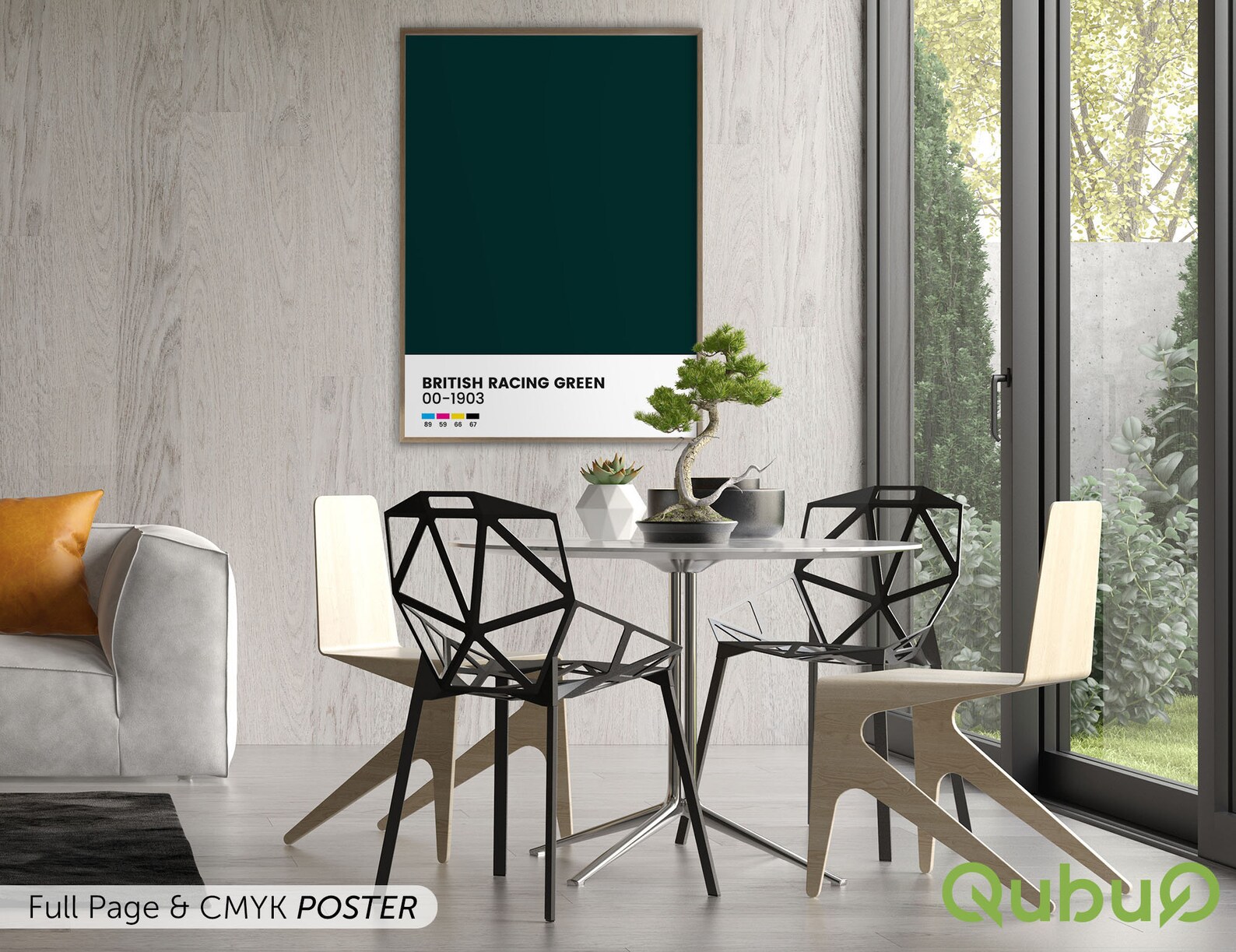 Vibrant BRITISH RACING GREEN, Pantone® Inspired Colour Poster, Various ...