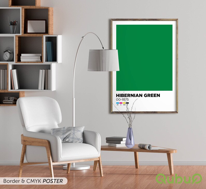 HIBERNIAN / HIBS GREEN - Pantone® Style Inspired Football Colour Poster ...