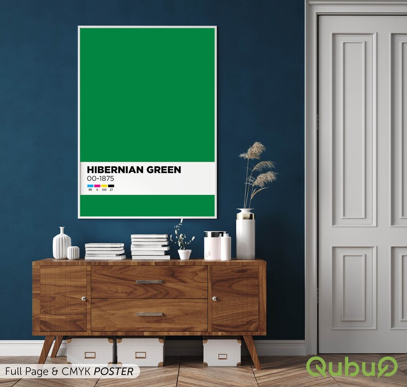 HIBERNIAN / HIBS GREEN - Pantone® Style Inspired Football Colour Poster ...