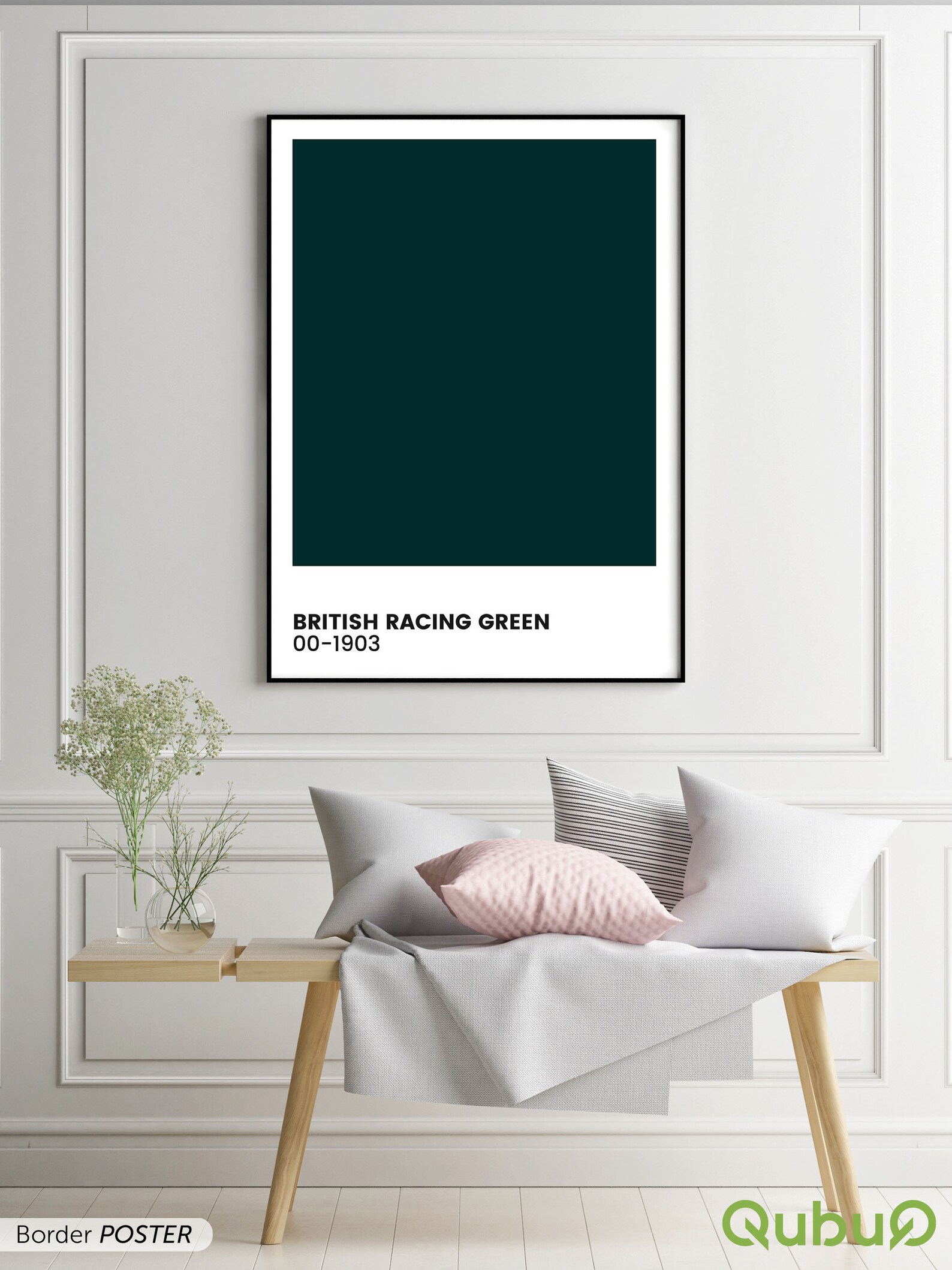 Vibrant BRITISH RACING GREEN, Pantone® Inspired Colour Poster, Various ...