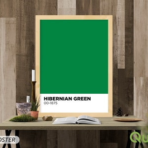 HIBERNIAN / HIBS GREEN - Pantone® Style Inspired Football Colour Poster ...