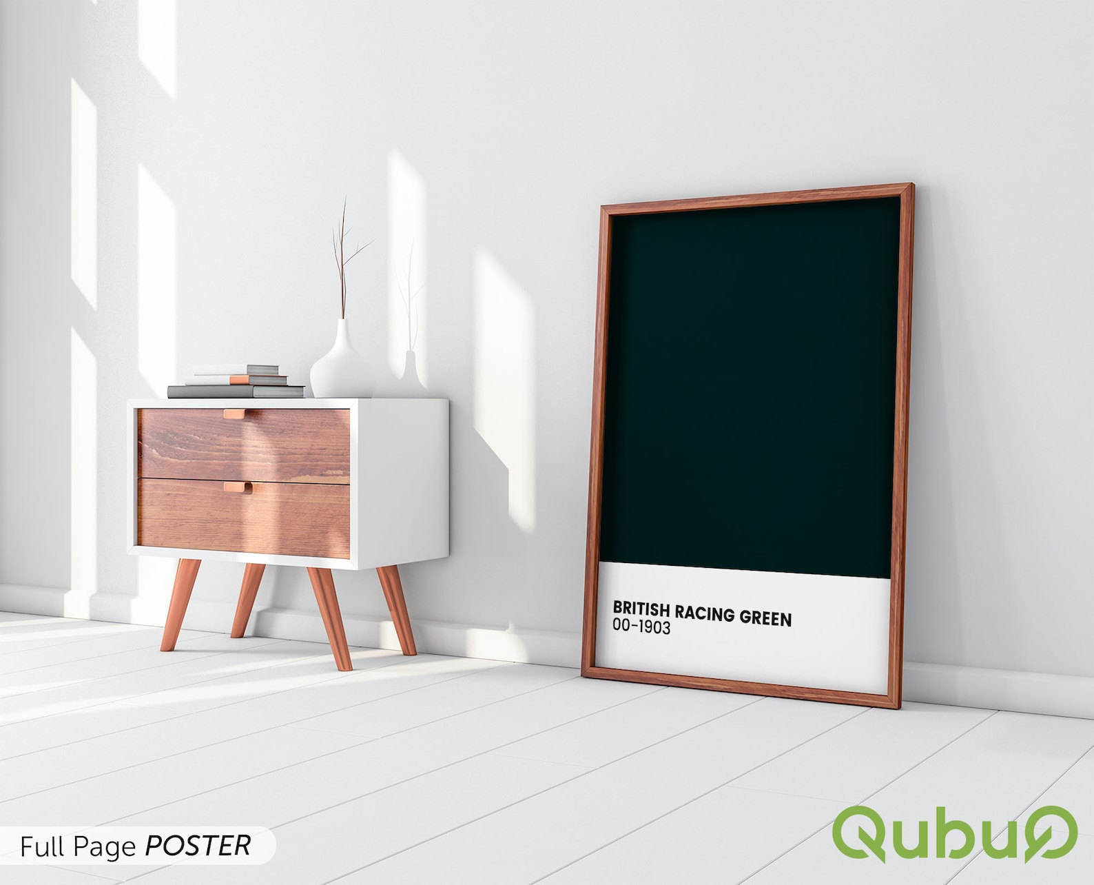 Vibrant BRITISH RACING GREEN, Pantone® Inspired Colour Poster, Various ...