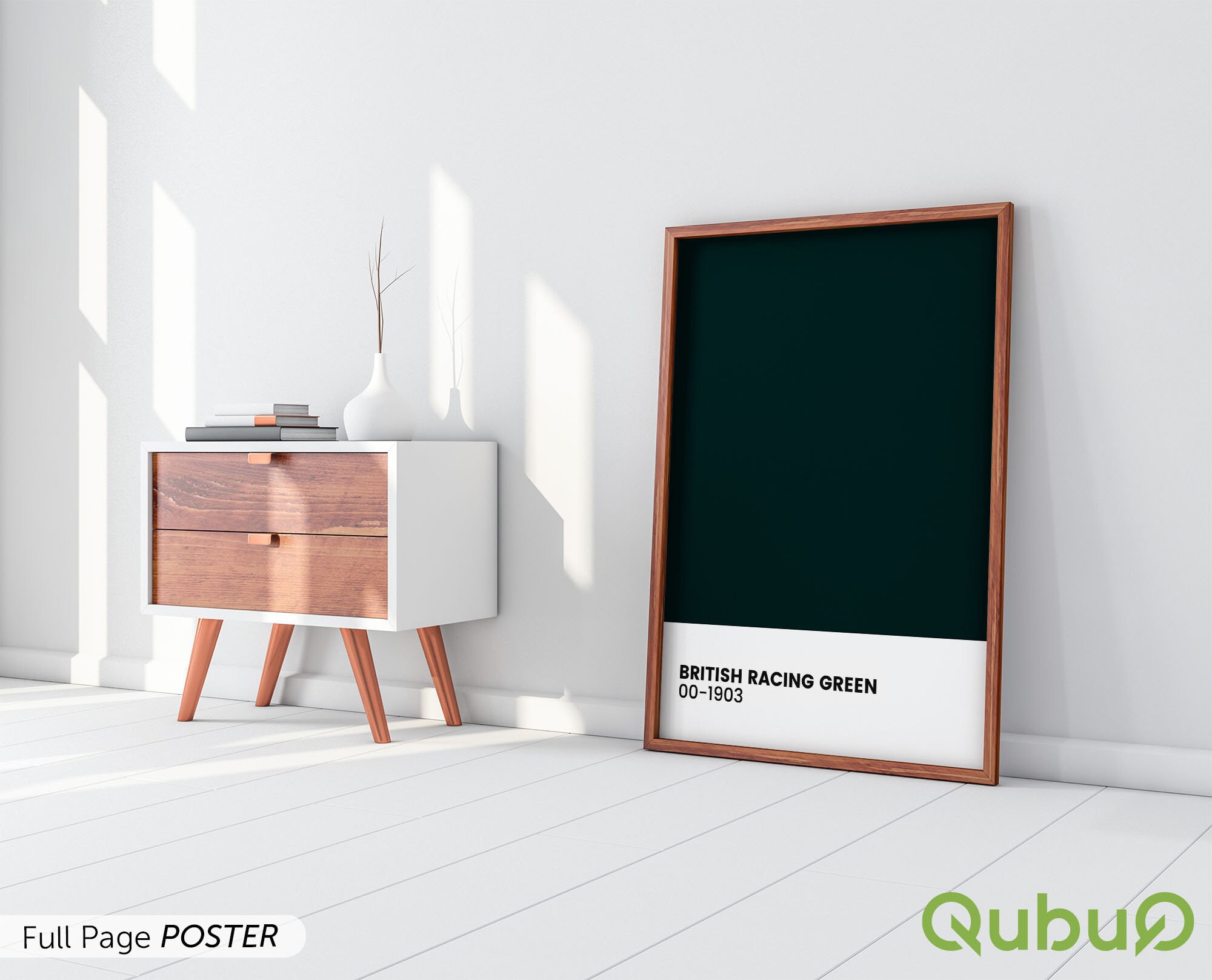 Vibrant BRITISH RACING GREEN, Pantone® Inspired Colour Poster, Various ...