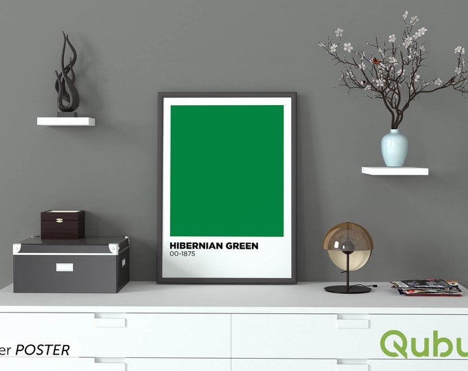 HIBERNIAN / HIBS GREEN - Pantone® Style Inspired Football Colour Poster ...
