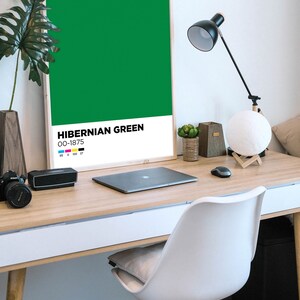HIBERNIAN / HIBS GREEN - Pantone® Style Inspired Football Colour Poster ...