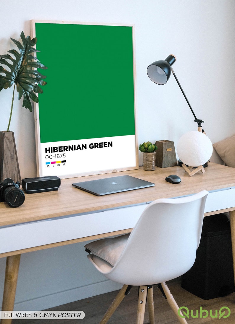 HIBERNIAN / HIBS GREEN - Pantone® Style Inspired Football Colour Poster ...