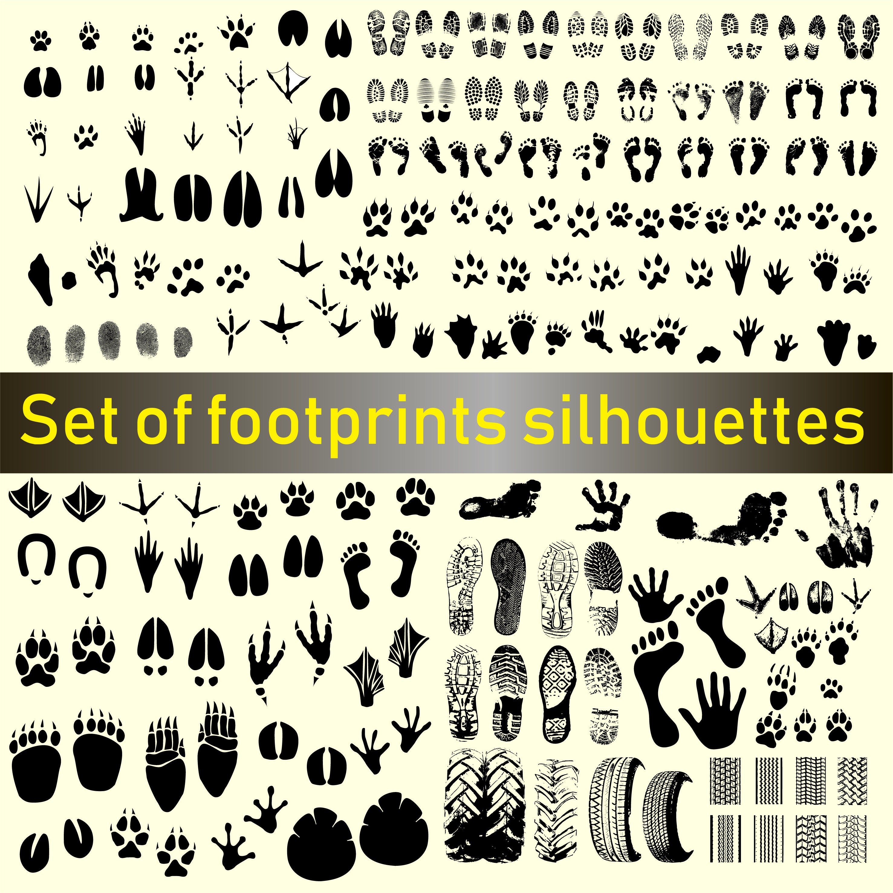 Footprint SVG Silhouette SVG Cricut DXF Vector Footprints - Etsy