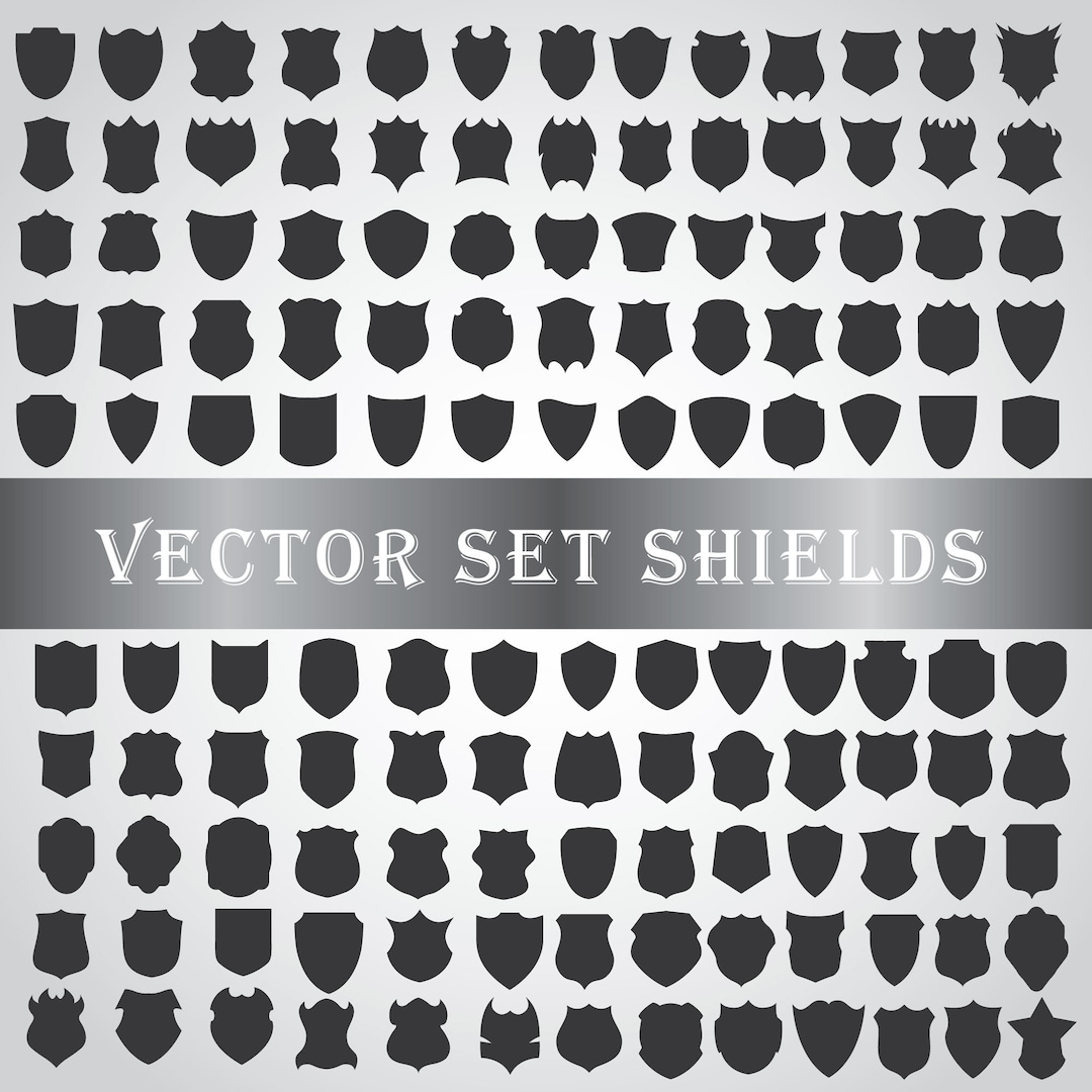 Shield SVG, Badge Svg, Shield Cricut DXF, Shield Silhouette, Vector ...