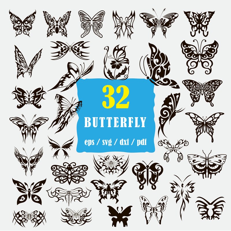 Butterfly Flourish - Etsy