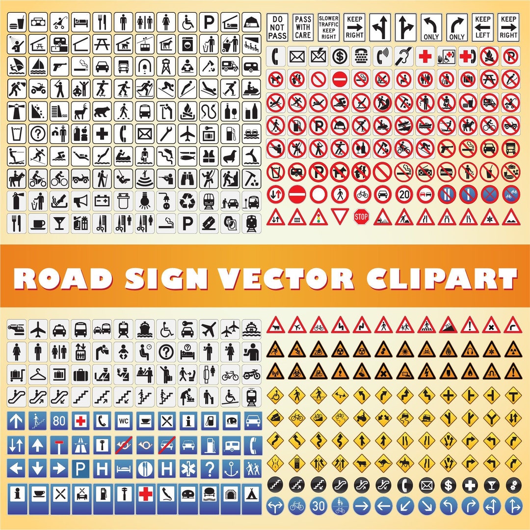 Road Sign SVG, Road Sign Clip Art, Traffic Sign Cricut, Road Sign, Road ...