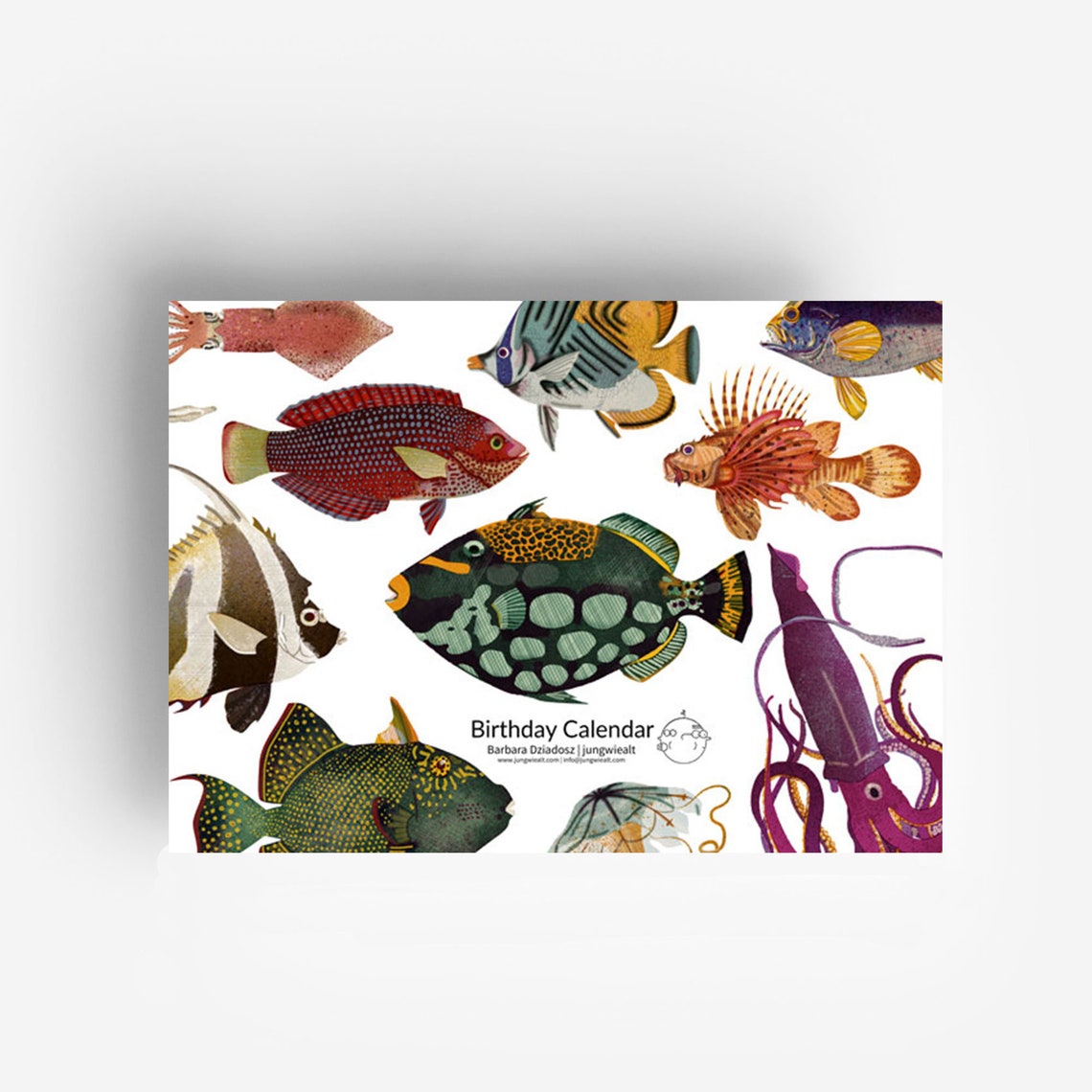 Perpetual Birthday Fish Calendar - Etsy