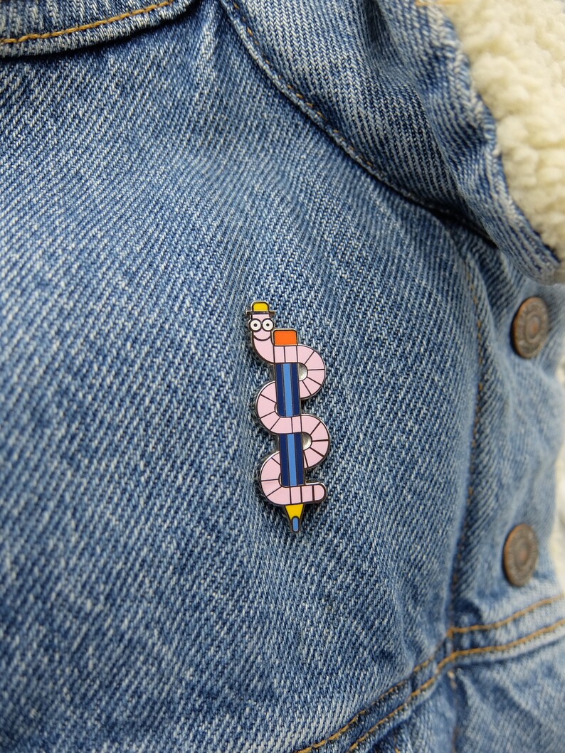 Enamel Pin Worm Pen - Etsy
