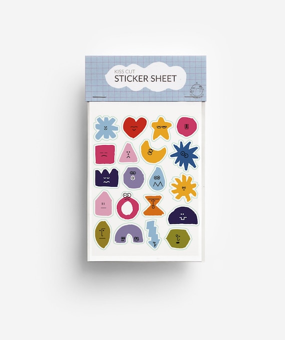 Kiss Cut Emotions Sticker Sheet - Etsy