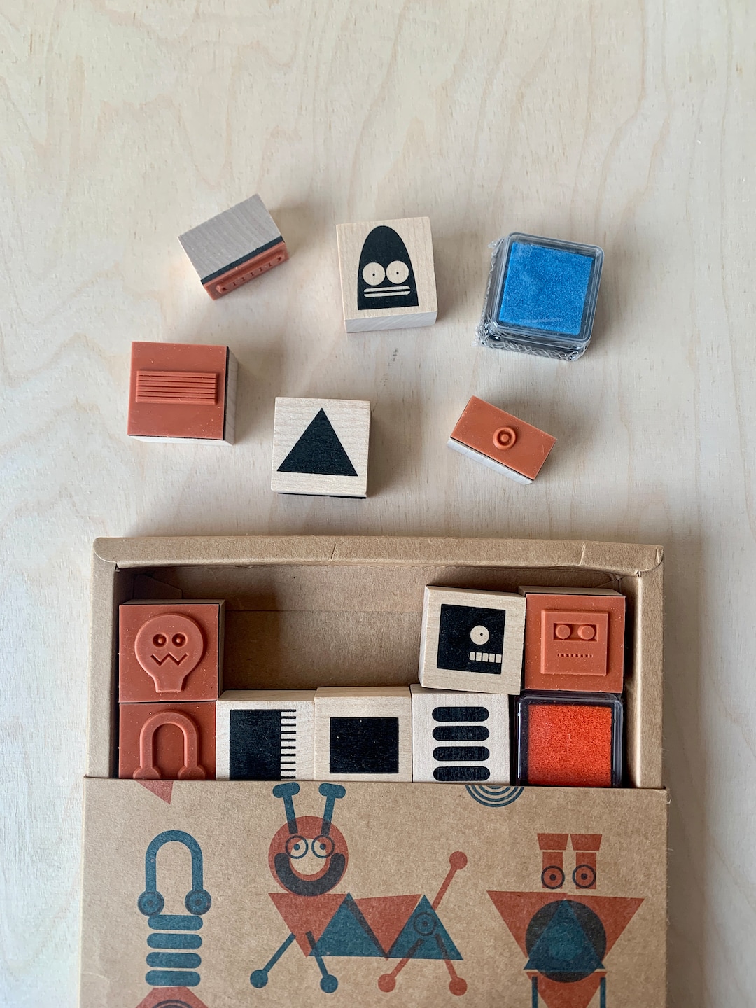 Robot Stamps Set - Etsy