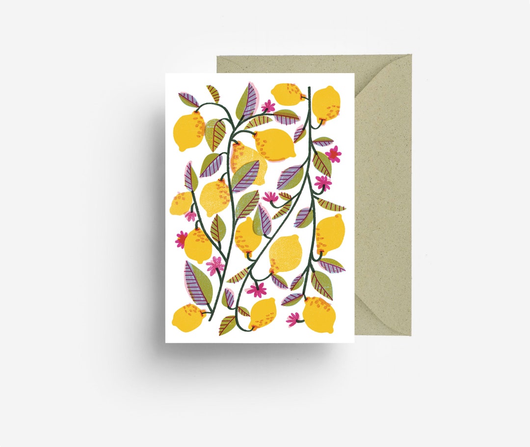 Lemons Greeting Card - Etsy