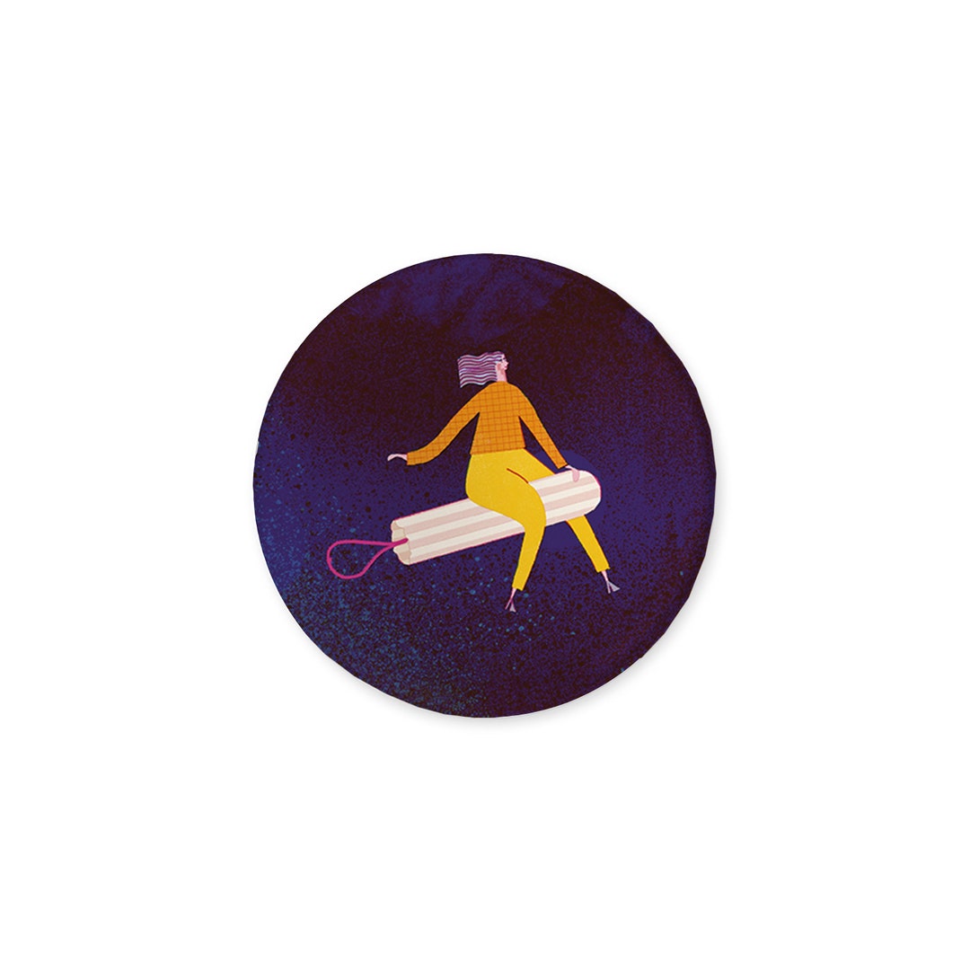 Magnetic Go Girl Button - Etsy