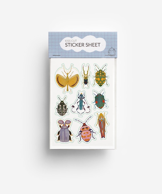 Kiss Cut Bugs Sticker Sheet - Etsy