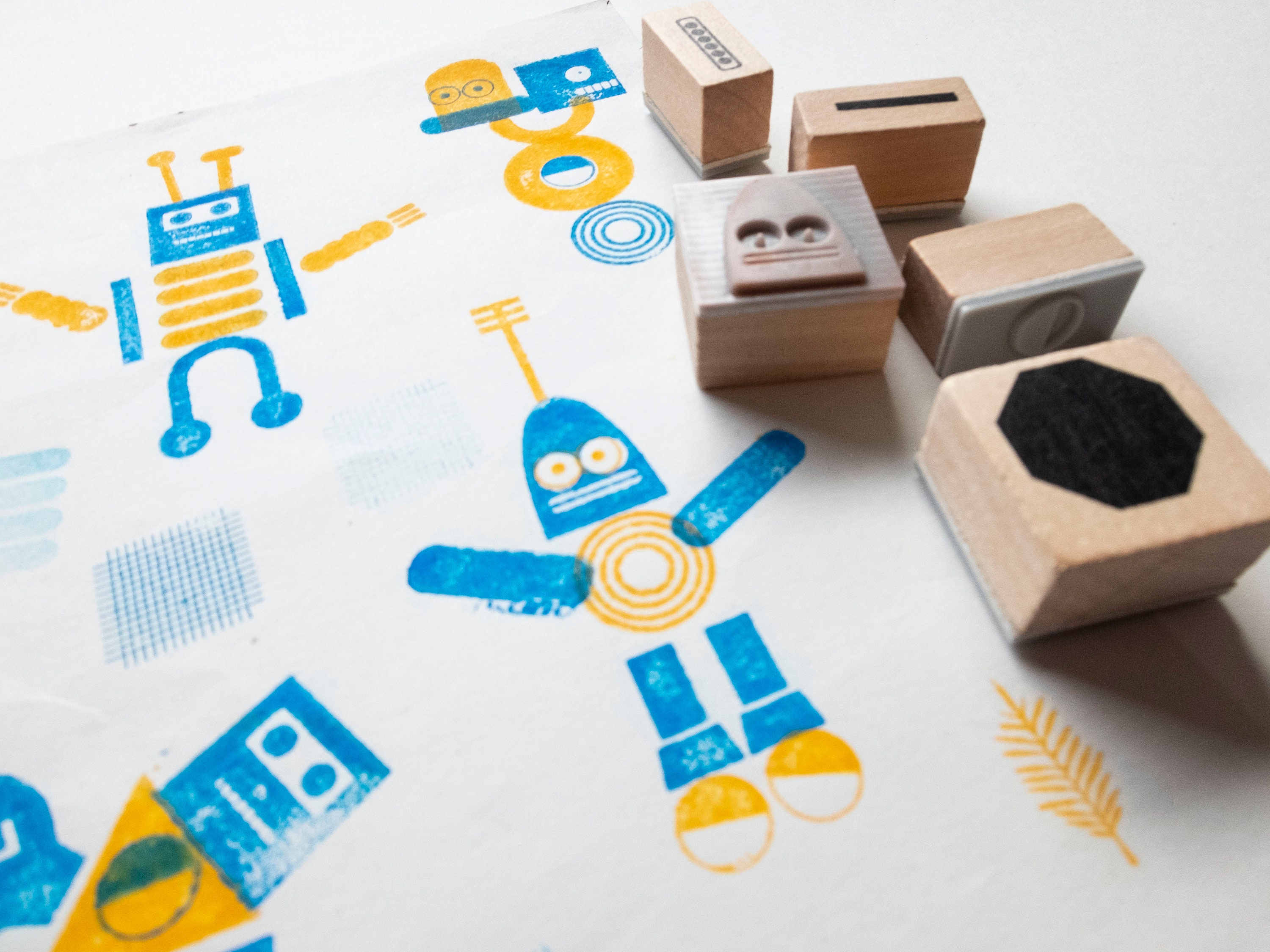 Robot Stamps Set - Etsy