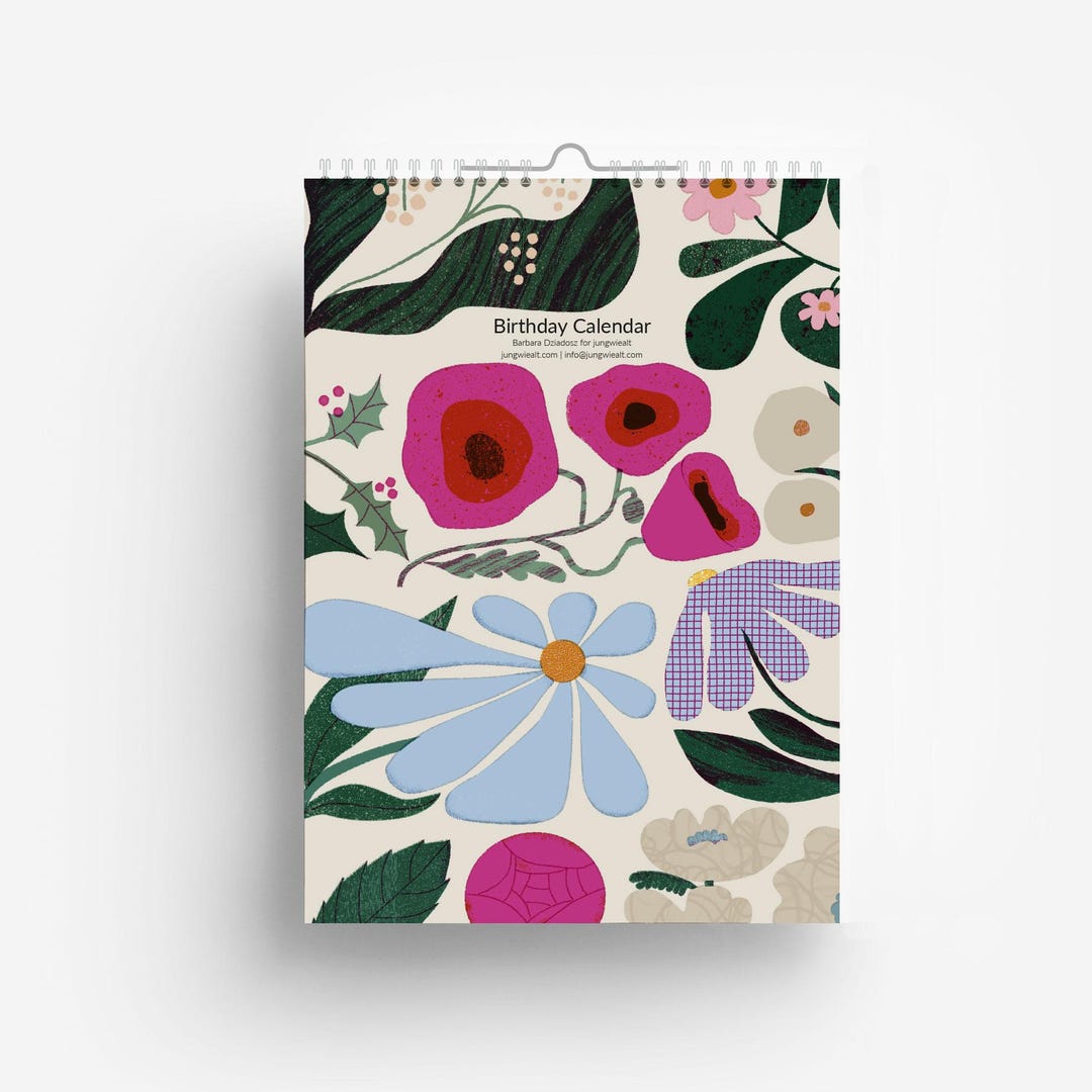 Perpetual Birthday Flower Calendar - Etsy