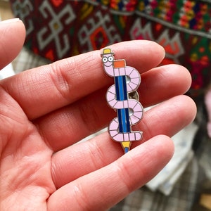 Enamel Pin Worm Pen - Etsy
