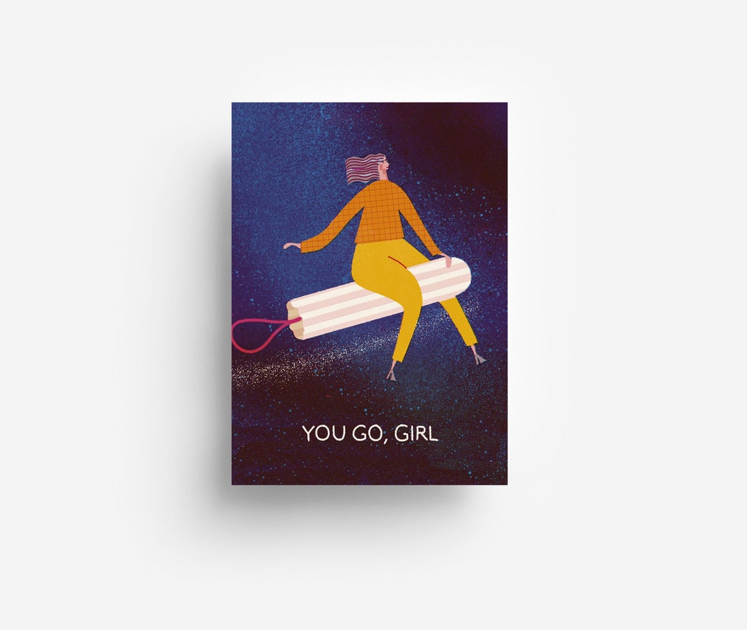 Go Girl Postcard DIN A6 - Etsy