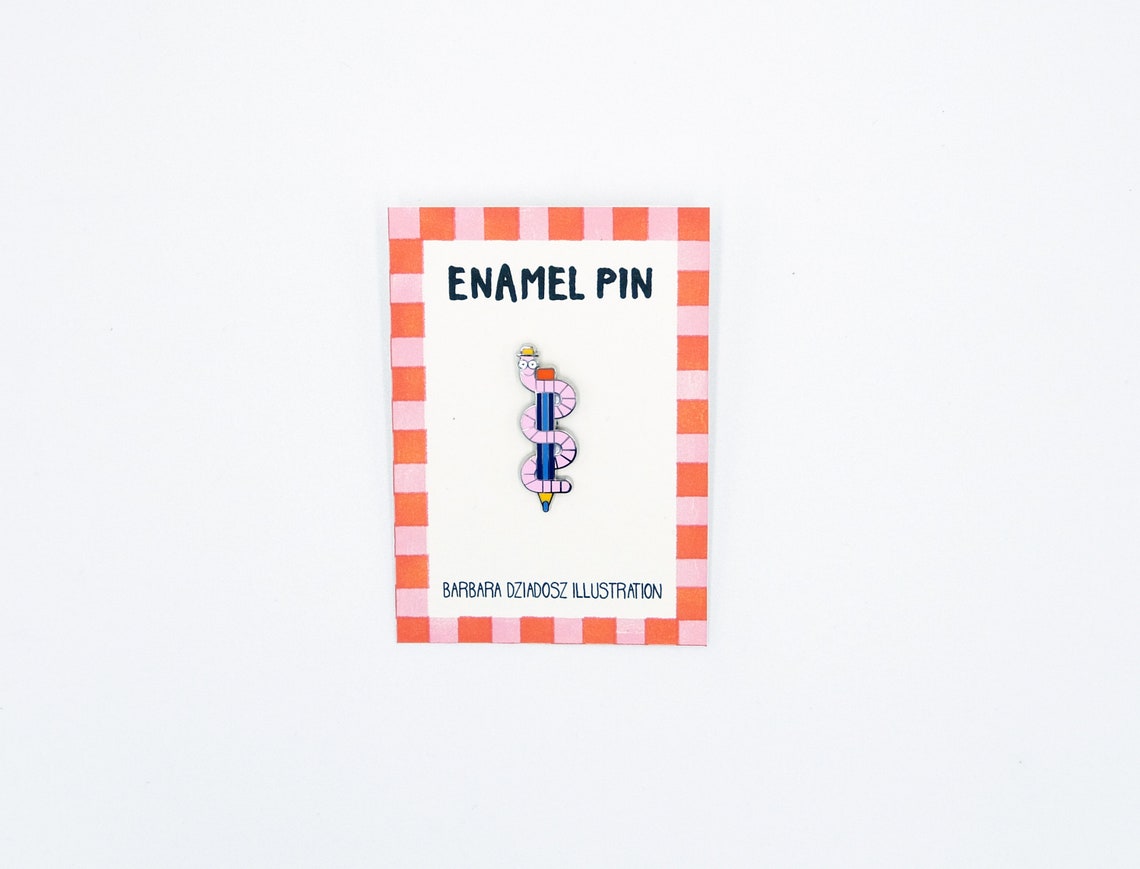 Enamel Pin Worm Pen - Etsy