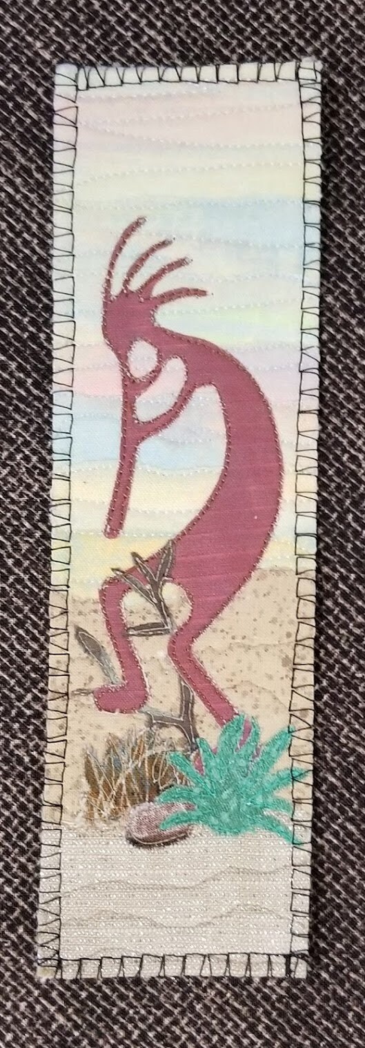 Kokopelli Art Quilt Bookmark Kit - Etsy Kokopelli Art Quilt Bookmark Kit - Etsy
