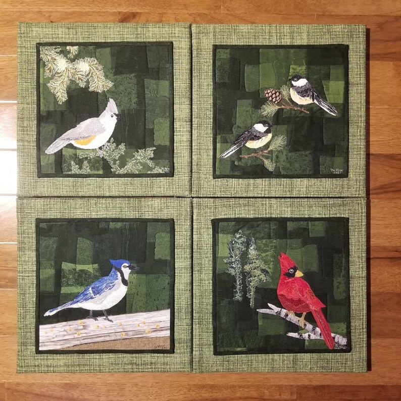 Feathered Friends - Blue Jay Art Quilt Kit - Etsy