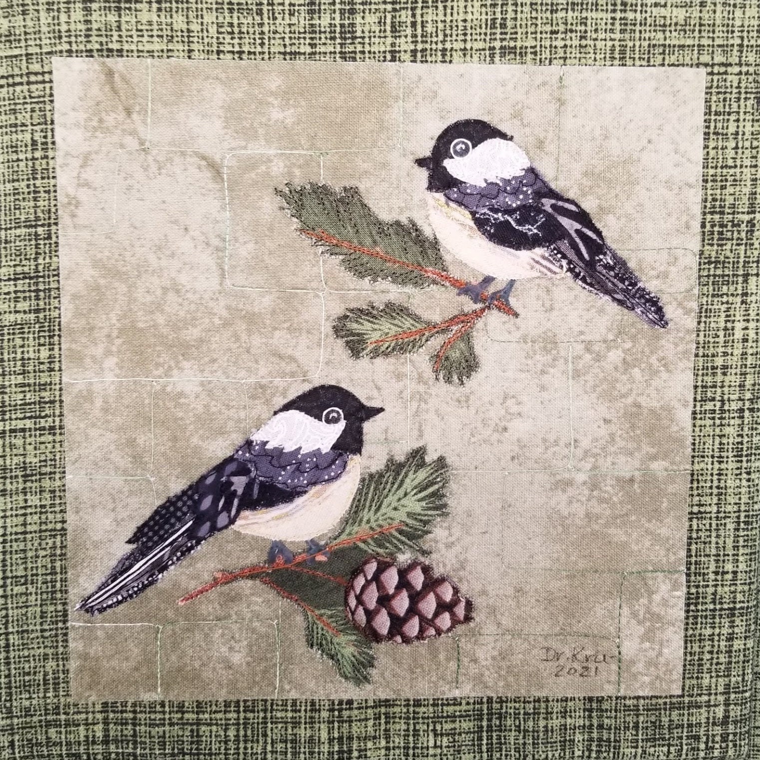 Feathered Friends - Chickadees Art Quilt Kit - Etsy