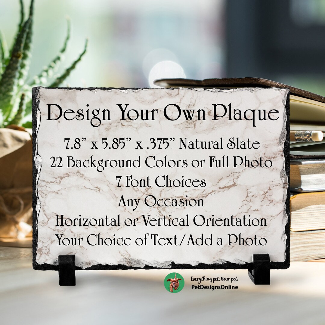 Custom Photo Slate, Personalized Photo Plaque, Custom Photo Gift, Pet ...