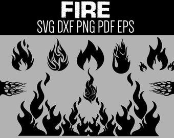 Flames and dxf | Etsy