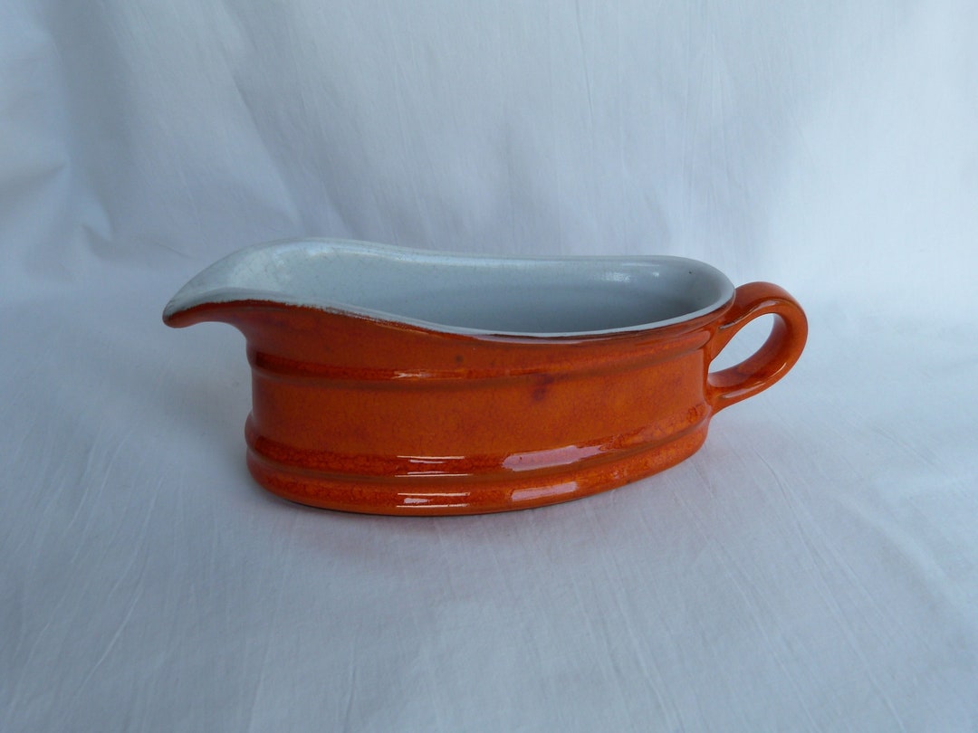 Orange Ceramic Sauce Bowl From Beauce Genin Trudeau/vintage Pottery ...