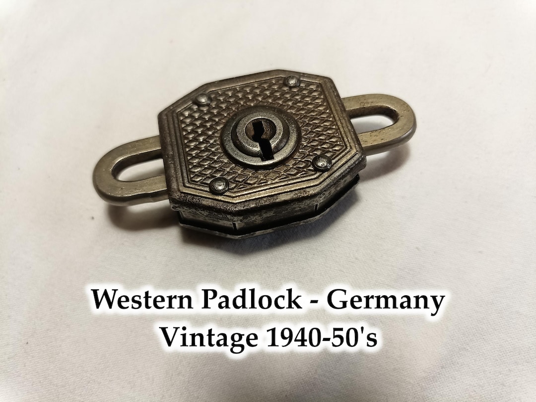 Western Padlock - Dual Shackle - Vintage 1940-50's - Etsy