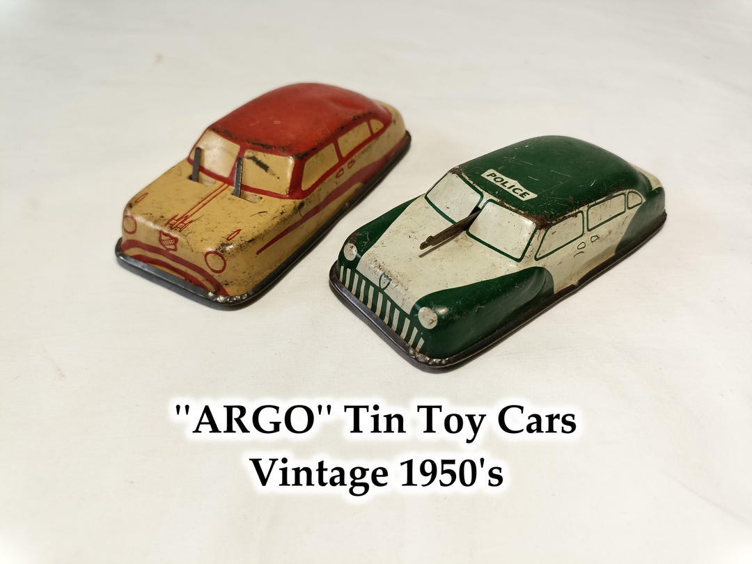 2 ARGO Tin Toy Cars - Vintage Collection 1950's - Etsy